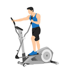 Woman doing air bike training or assault bike Vector Image