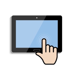 Click on touch screen tablet Royalty Free Vector Image