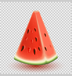 Realistic ripe watermelon slice template Vector Image