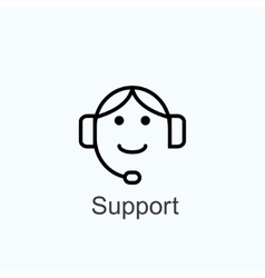 Assistance logo icon operator logo icon template Vector Image