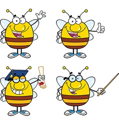Talking bumble bee cartoon Royalty Free Vector Image