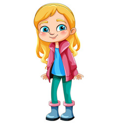 Cute girl with net cartoon character Royalty Free Vector