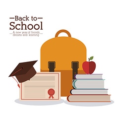 Bag back to school Royalty Free Vector Image - VectorStock