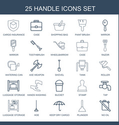 Handle icons Royalty Free Vector Image - VectorStock