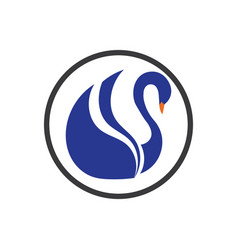 Swan logo and symbol images design Royalty Free Vector Image