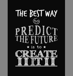Motivational quote poster the future is bright Vector Image