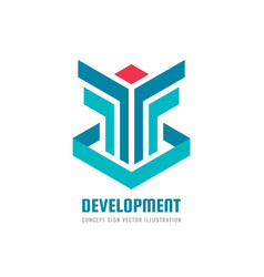 Development abstract shapes - logo design Vector Image