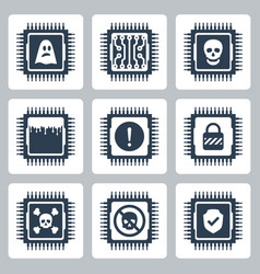 Hacking icons set Royalty Free Vector Image - VectorStock