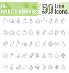 Healthy food fruits and vegetables Royalty Free Vector Image
