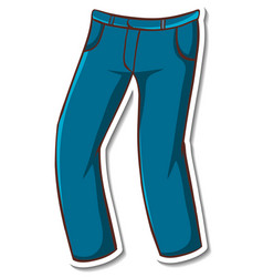 Fashion women jeans from blue denim Royalty Free Vector