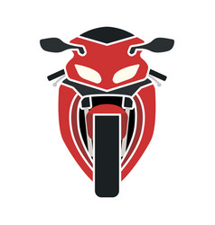 Motorcycle icon front view Royalty Free Vector Image
