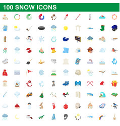 Cartoon snowflakes collection 1 Royalty Free Vector Image