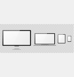 Responsive display set Royalty Free Vector Image