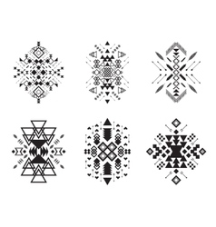 Tribal elements in ethnic style Royalty Free Vector Image