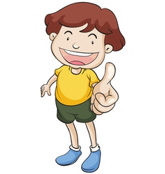 Thumbs up kid Royalty Free Vector Image - VectorStock