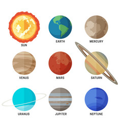 Planets solar system Royalty Free Vector Image