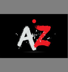 Gold alphabet letter az a z logo combination icon Vector Image