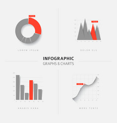 Set of flat design infographic charts and graphs 2