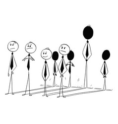 Conceptual cartoon businessman individuality Vector Image