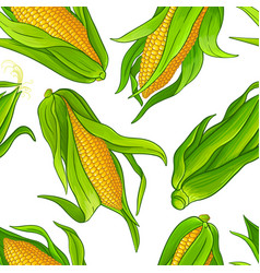 Corn seeds set on white background Royalty Free Vector Image