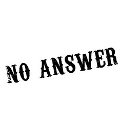 No answer rubber stamp Royalty Free Vector Image