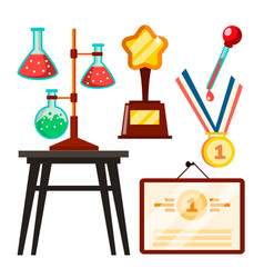 Science and Scientific Discovery Icons Royalty Free Vector
