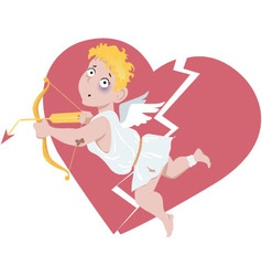 Sad broken heart cartoon Royalty Free Vector Image