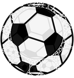 Zooming soccer ball flying through the air Vector Image