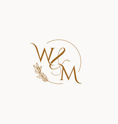 Mj initial wedding monogram logo Royalty Free Vector Image