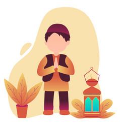 Muslim flat design Royalty Free Vector Image - VectorStock