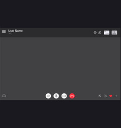 User web video call window video chat interface Vector Image