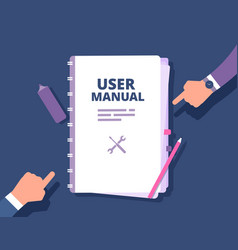 User guide document user manual reference with Vector Image