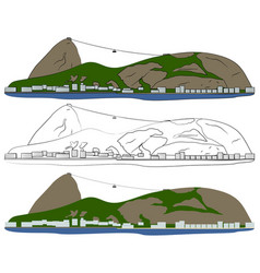 Sugar loaf rio de janeiro city Royalty Free Vector Image