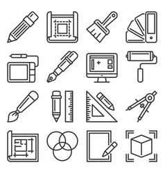 Mathematics icons set Royalty Free Vector Image