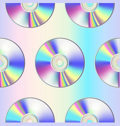 Cd disk seamless pattern on holographic background