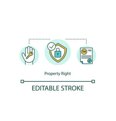 Intellectual property rights concept icon Vector Image