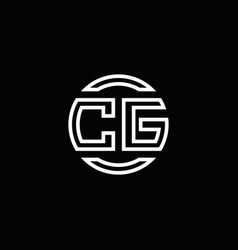 Cg logo monogram emblem style with crown shape Vector Image