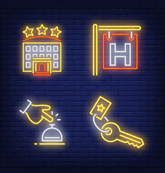 All inclusive hotel flat style design Royalty Free Vector