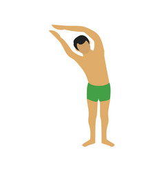 Half moon pose right Royalty Free Vector Image