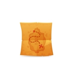 Winter skiing slope map snow forest trail walking Vector Image