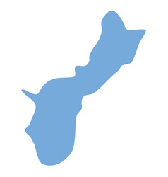 Guam island map Royalty Free Vector Image - VectorStock