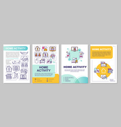 Membership brochure template layout Royalty Free Vector
