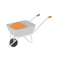 Wheel barrow cartoon Royalty Free Vector Image
