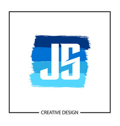 Initial letter js logo template design Royalty Free Vector