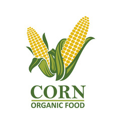 Corn label Royalty Free Vector Image - VectorStock