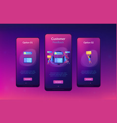Customer feedback app interface template Vector Image