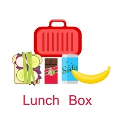 School lunch colorful poster Royalty Free Vector Image