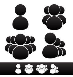 Colorful character buddy symbols icon with group Vector Image