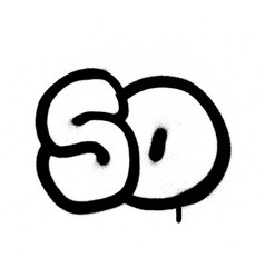 Graffiti bubble fonts with gloss and outline Vector Image