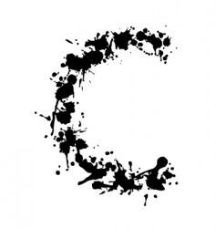 Alphabet ink z Royalty Free Vector Image - VectorStock